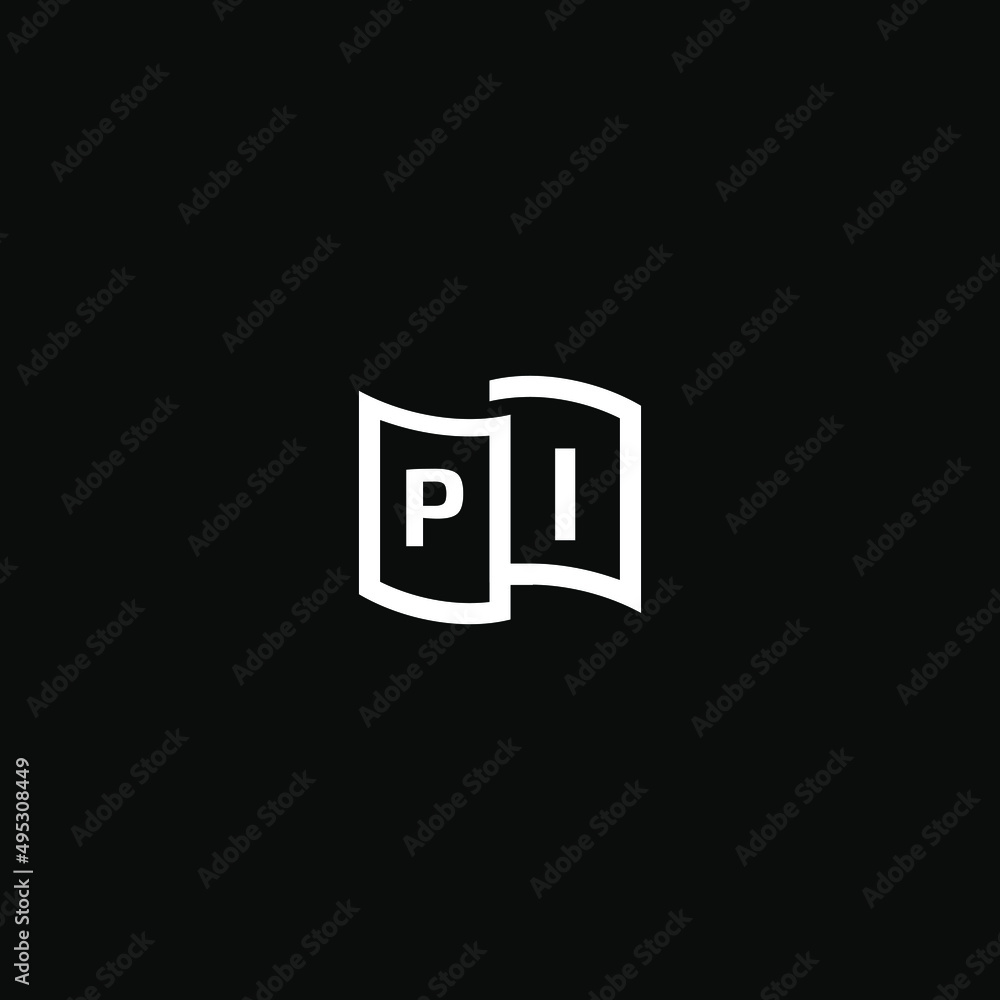 PI letter design for logo and icon.PI monogram logo.vector illustration ...