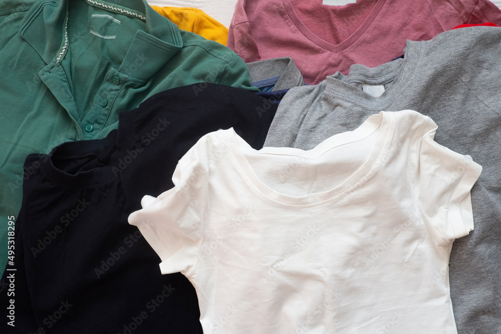 Reduce of unnecessary clothes. minimalism concept. stop fast fashion ...