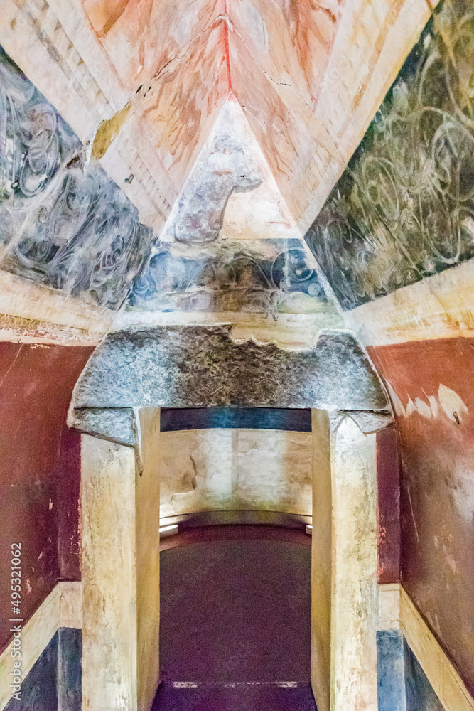 KAZANLAK, BULGARIA - AUG 25, 2016: Replica of the Thracian Tomb of Kazanlak in Bulgaria, a ...