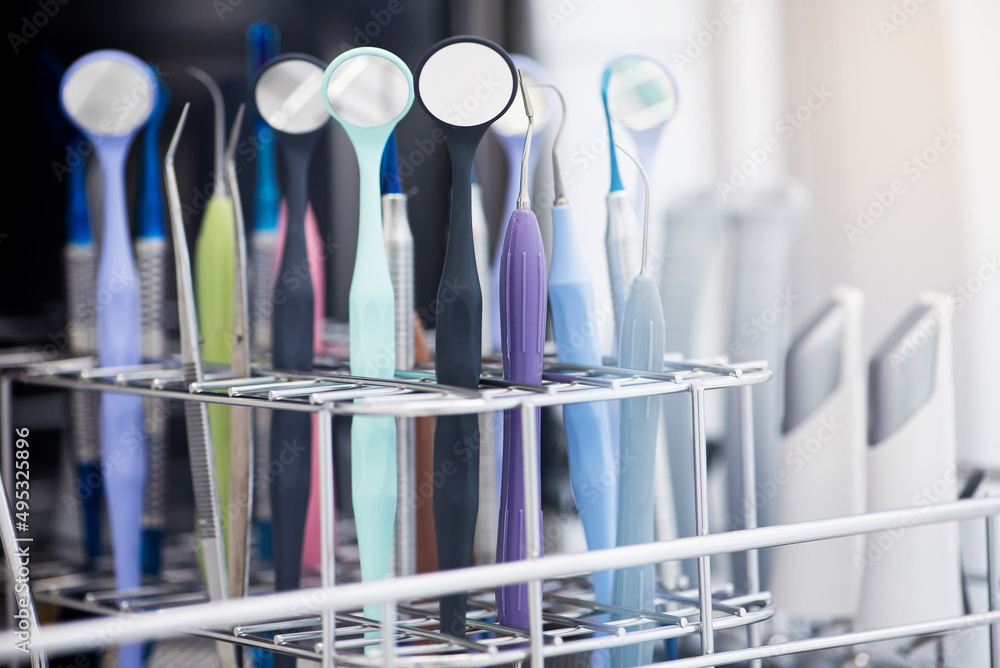 Surgical and dental instruments at medical washing machine and ...