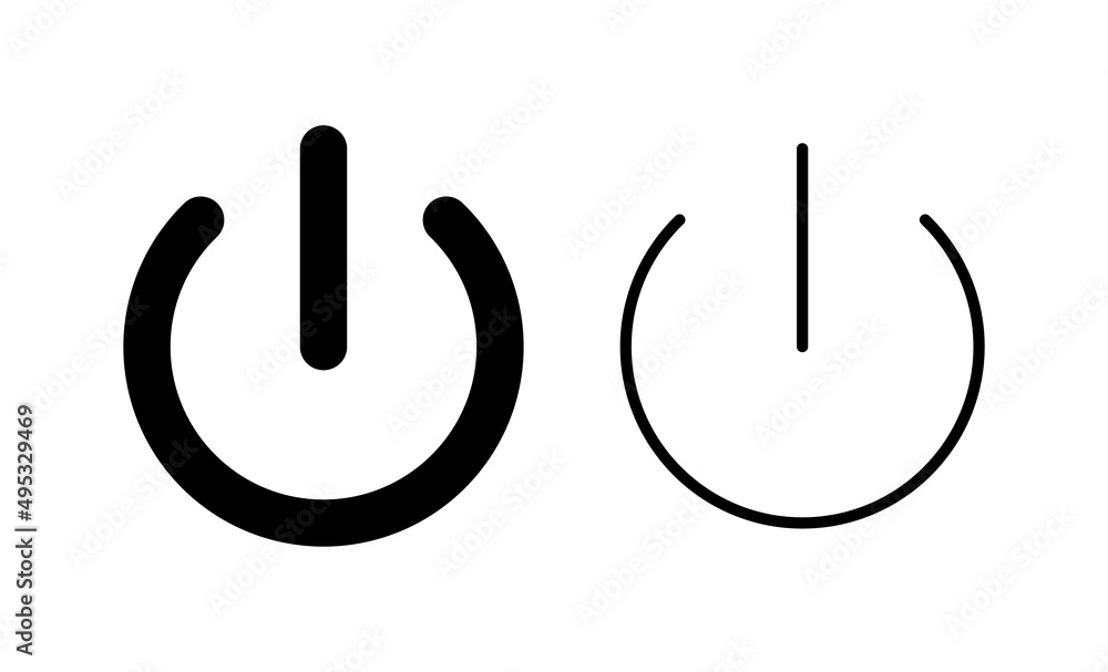 Power icon vector. Power Switch sign and symbol. Electric power Stock ...