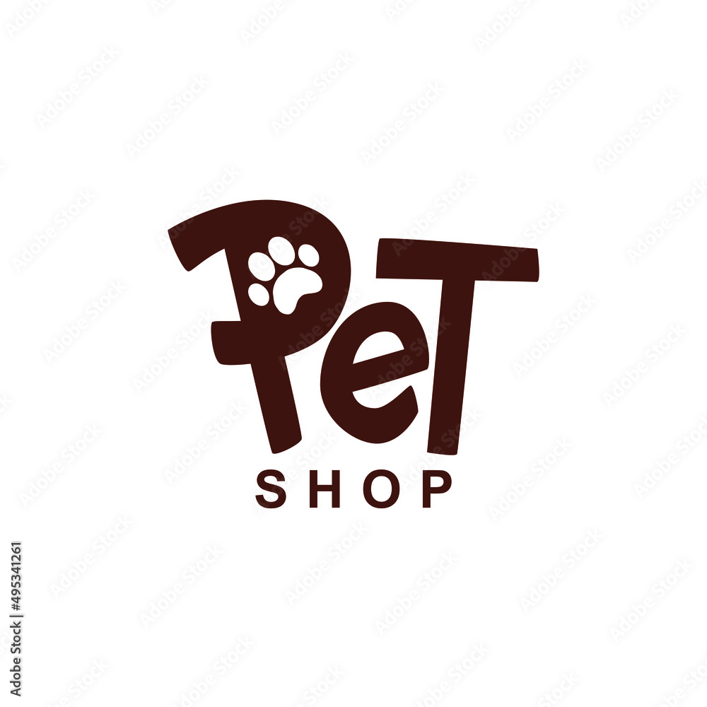 pet logo design. animal shop Stock Vector | Adobe Stock