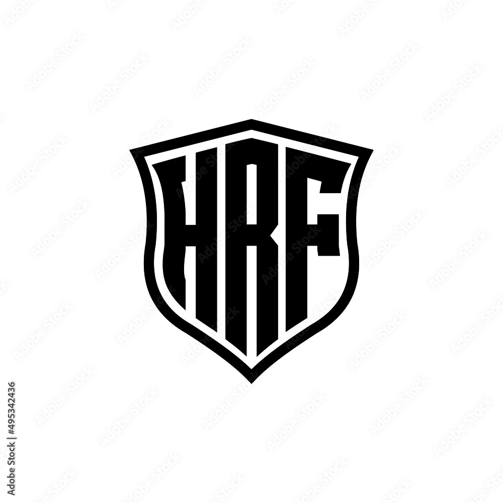 HRF letter logo design with white background in illustrator, vector ...