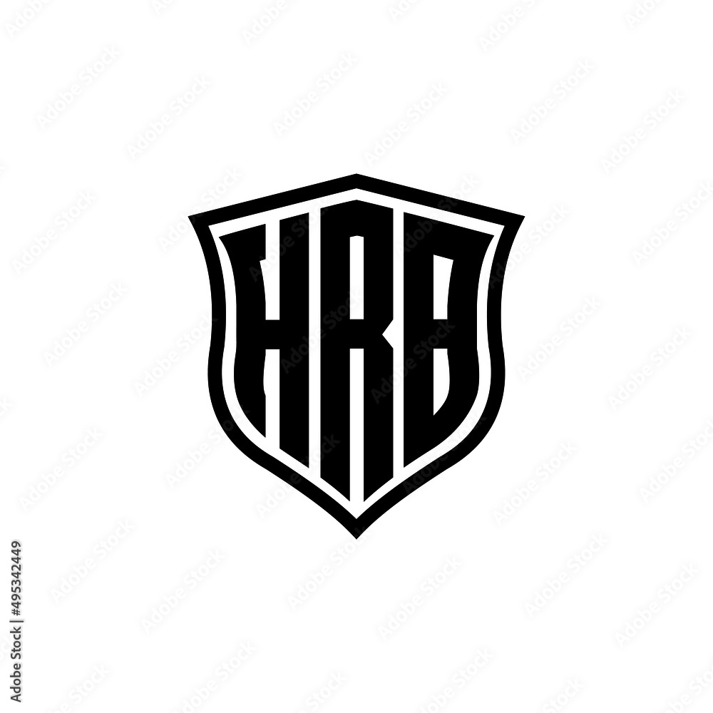 HRB letter logo design with white background in illustrator, vector ...