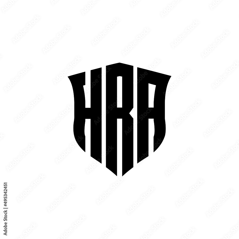 HRA letter logo design with white background in illustrator, vector ...