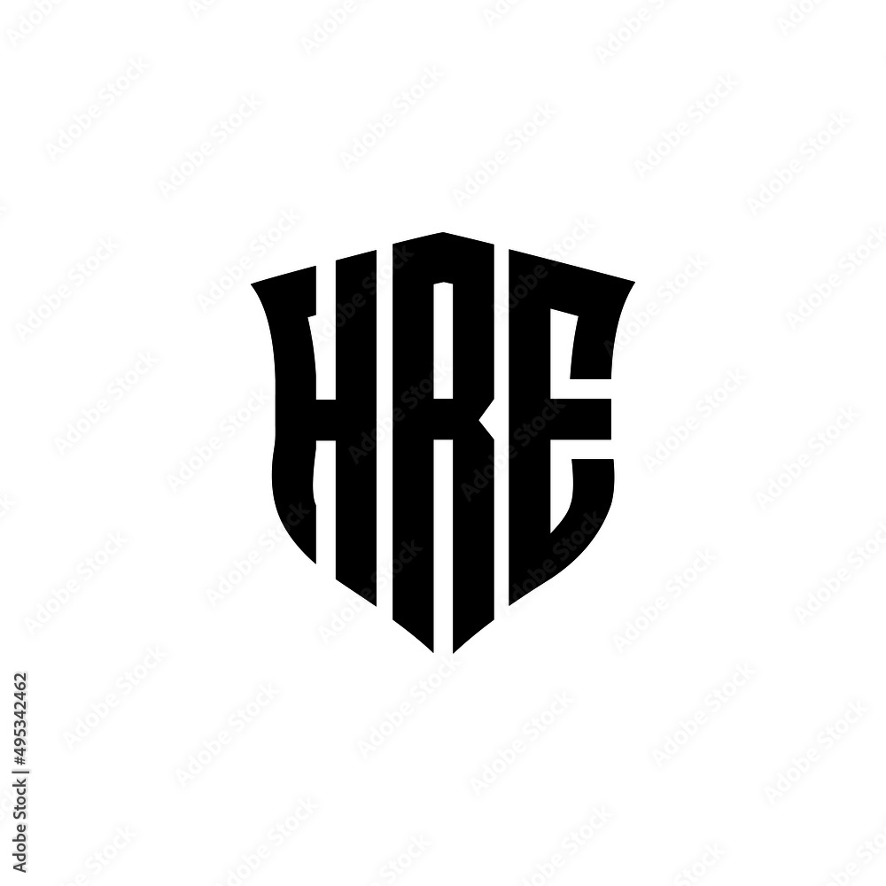 HRE letter logo design with white background in illustrator, vector ...