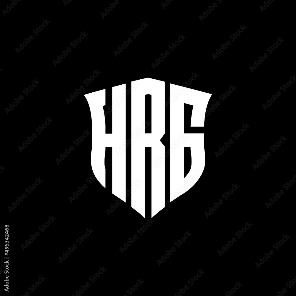 HRG letter logo design with black background in illustrator, vector ...