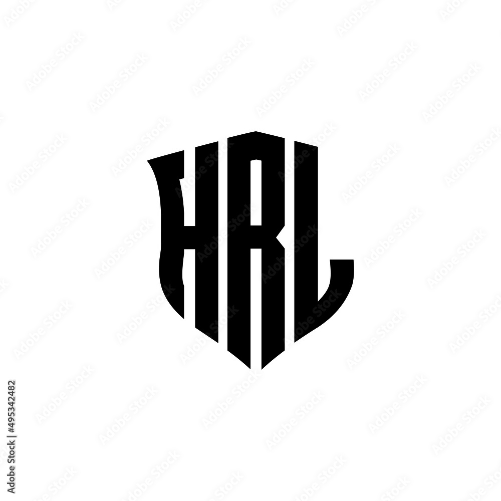 HRL letter logo design with white background in illustrator, vector ...