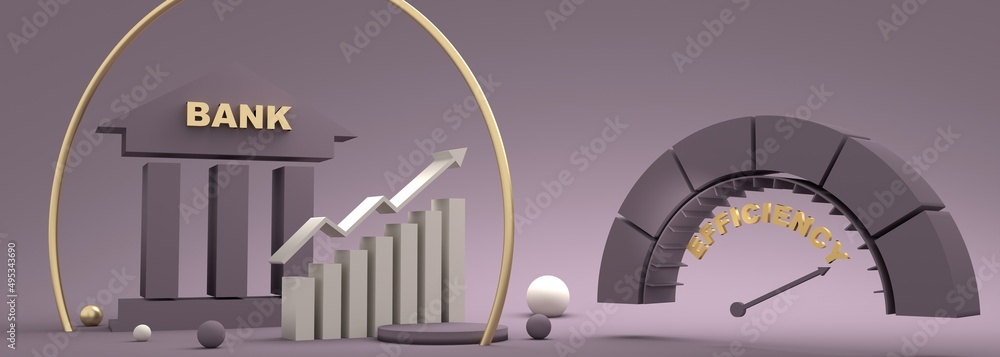 Stock exchange graph and symbol of bank building. Finance management ...