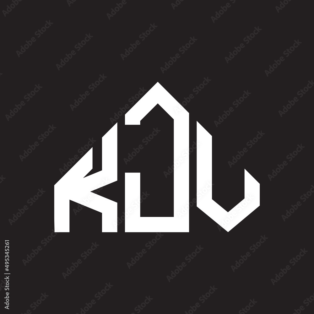 KJV letter logo design on black background. KJV creative initials ...