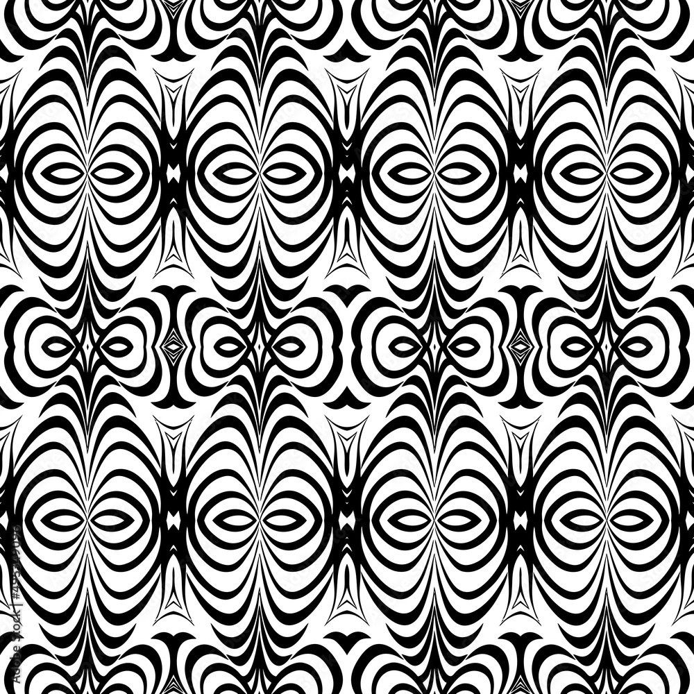vector black and white seamless pattern. repeated pattern design. Stock ...