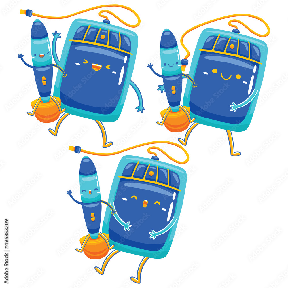 Graphic Tablet Mascot in Cartoon Style Stock Vector | Adobe Stock