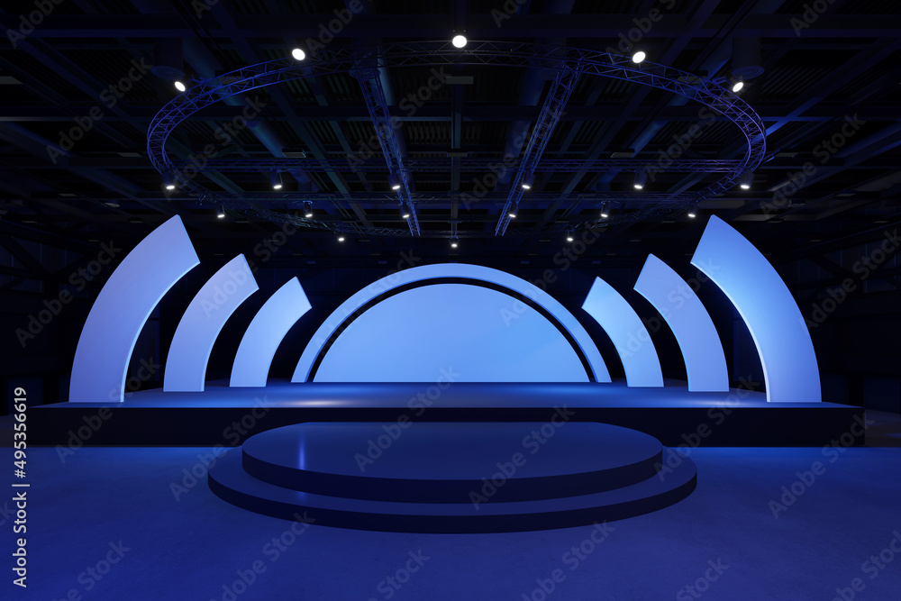 Empty stage Design for mockup and Corporate identity,Display.Platform ...