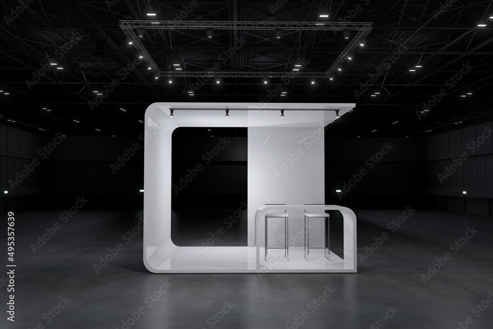 Exhibition stand for mockup and Corporate identity,Display design.Empty ...