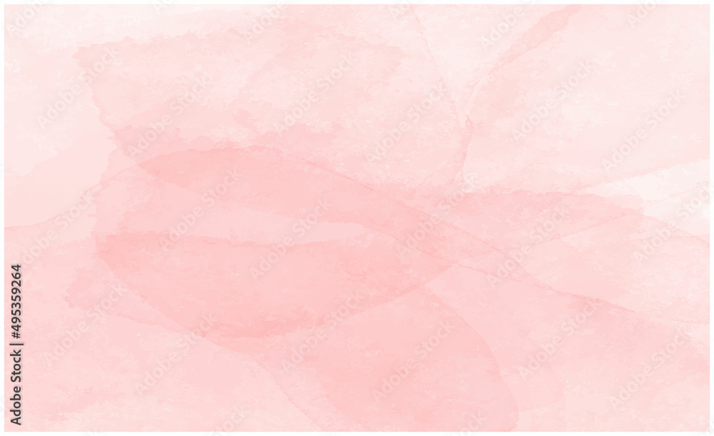 Pink watercolor wet wash splash background. Vector illustration ...
