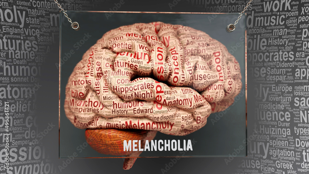 Melancholia anatomy - its causes and effects projected on a human brain ...