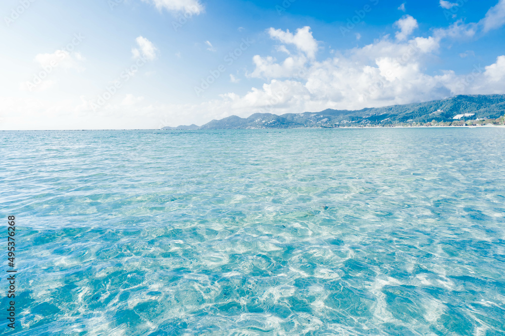 Abstract water sea wallpaper background.Rip of transparent water in ...