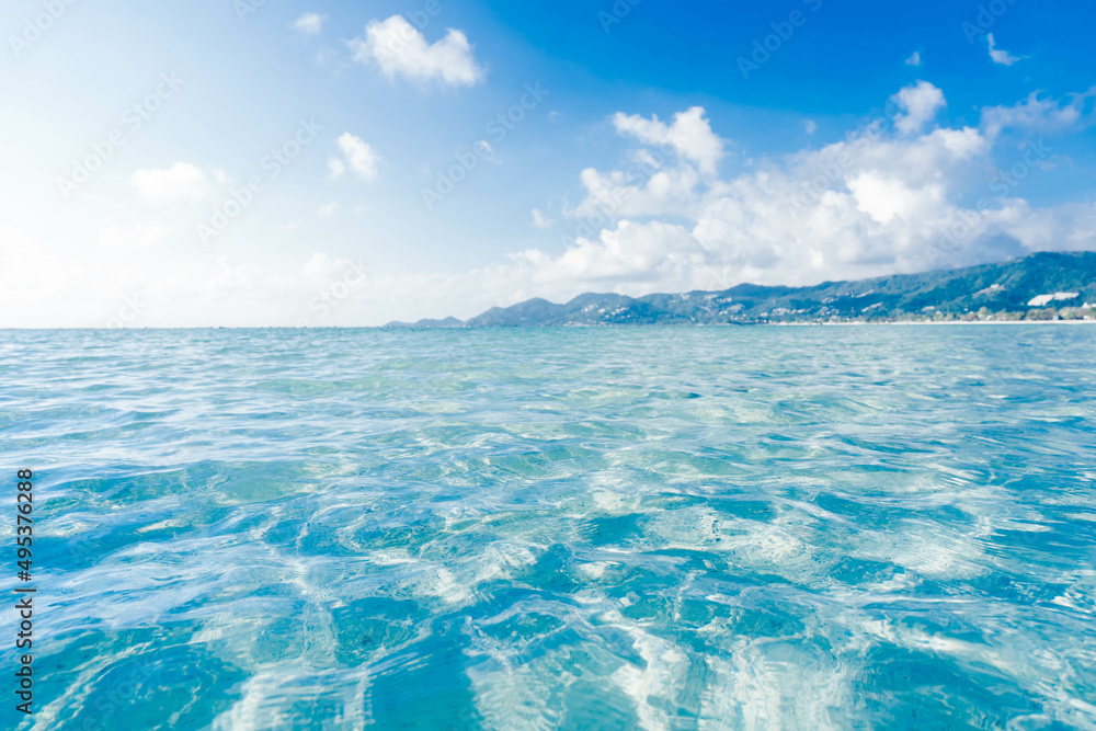 Abstract water sea wallpaper background.Rip of transparent water in ...