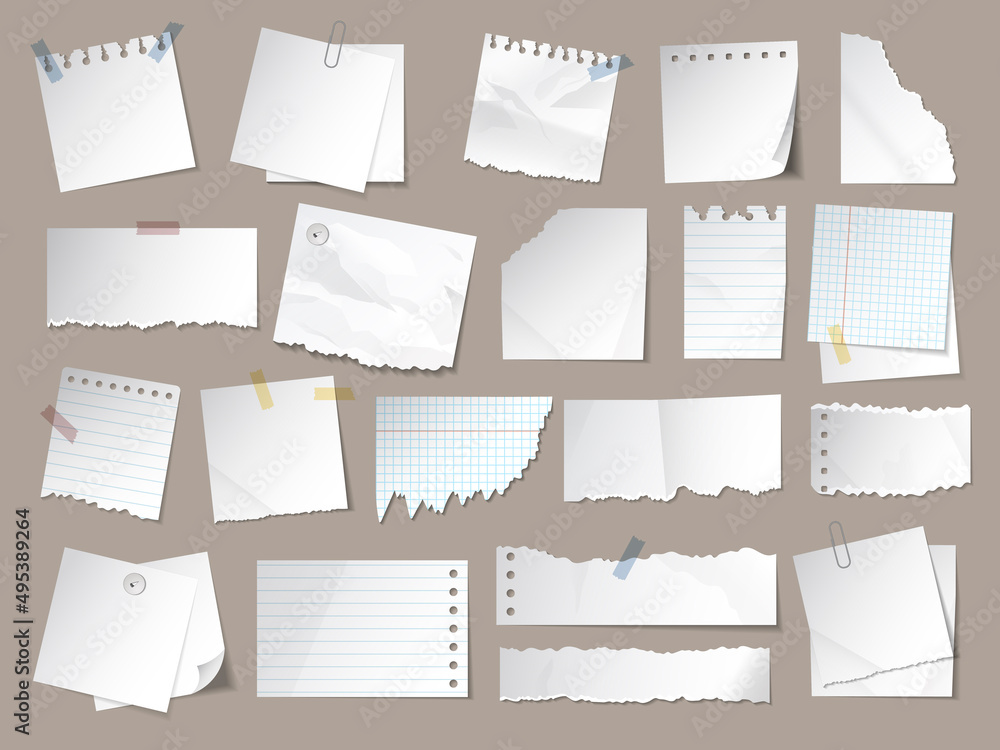 Sticky notes. Papers for posting daily routine chek lists memo stickers ...