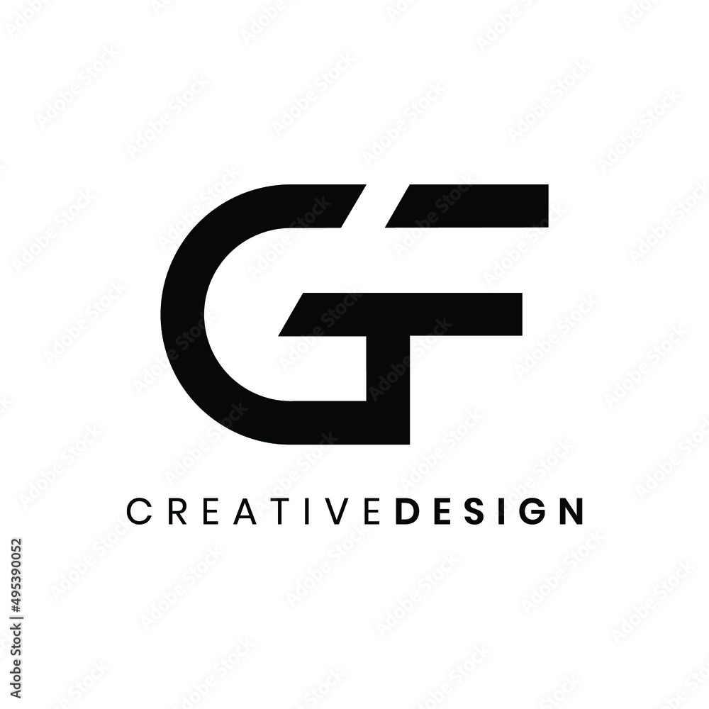 Creative modern letter GF logo design vector Stock Vector | Adobe Stock