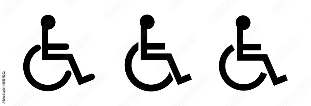 Disabled vector icon.Wheelchair Symbol.The International Symbol of ...