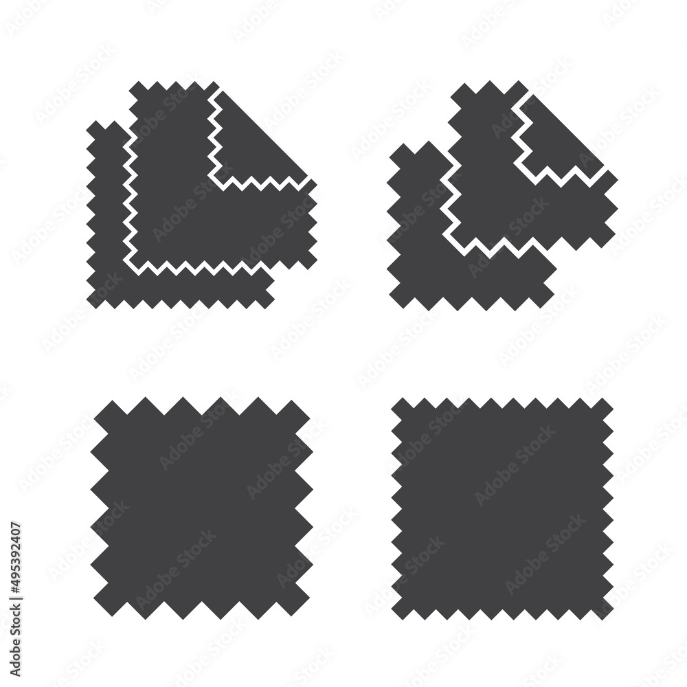 Textile swatch icons, Fabric Sample Icons, Sample material Vector ...