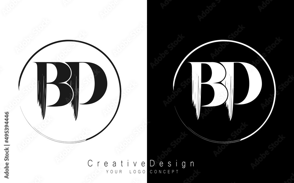 BD letter logo design template vector Stock Vector | Adobe Stock