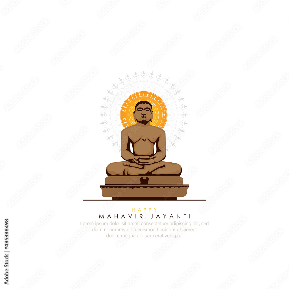 Mahavir Jayanti Vector illustration Celebration. Stock Vector | Adobe Stock