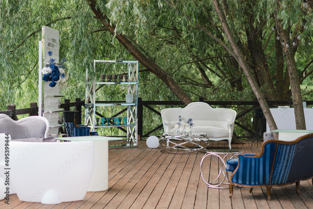 Coziness and style. Modern event design. Lounge zone and european ...