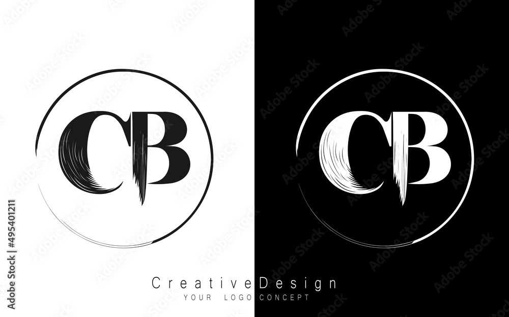 CB letter logo design template vector Stock Vector | Adobe Stock