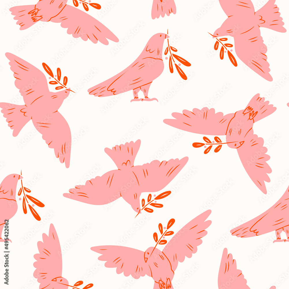 Dove Pattern Template