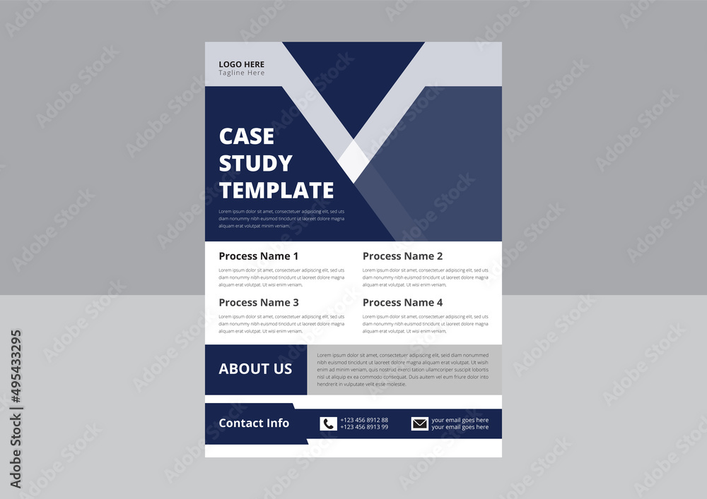 Case study flyer template design. Poster design with Business Case ...