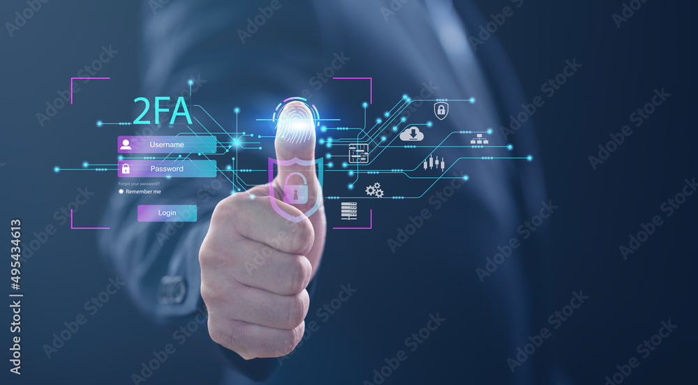 protection with 2Fa, Two-Factor Authentication, Cybersecurity privacy ...