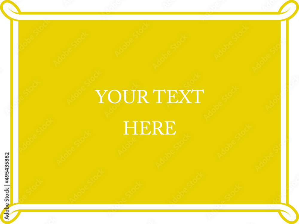 Vintage golden yellow vector background with border frame. Retro style ...