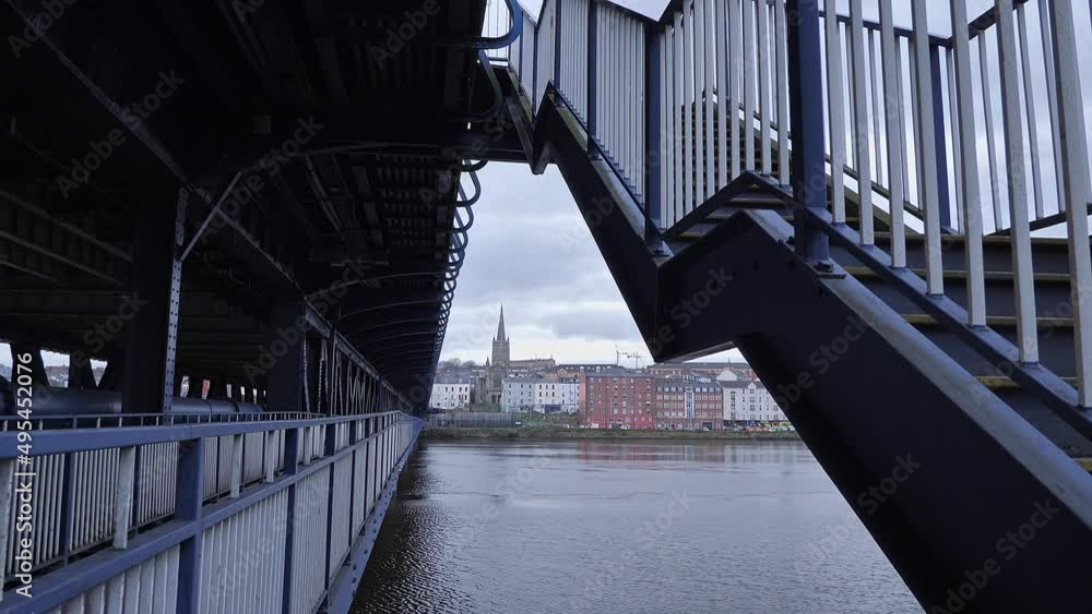 Derry Londonderry City, Northern Ireland. The famous double decker ...