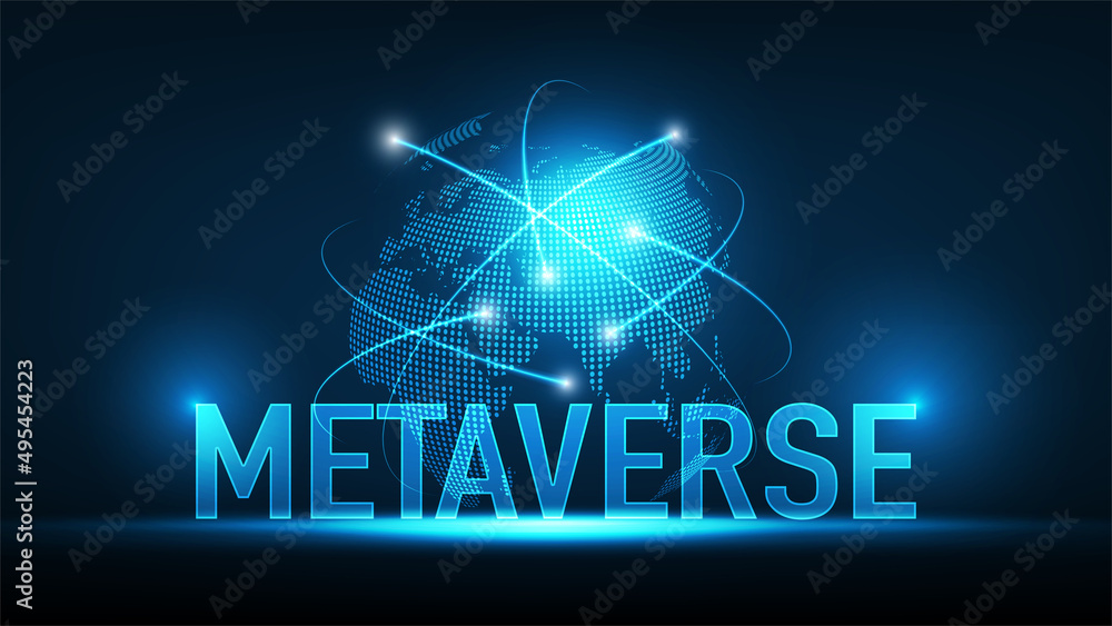 Metaverse digital world smart futuristic interface technology ...
