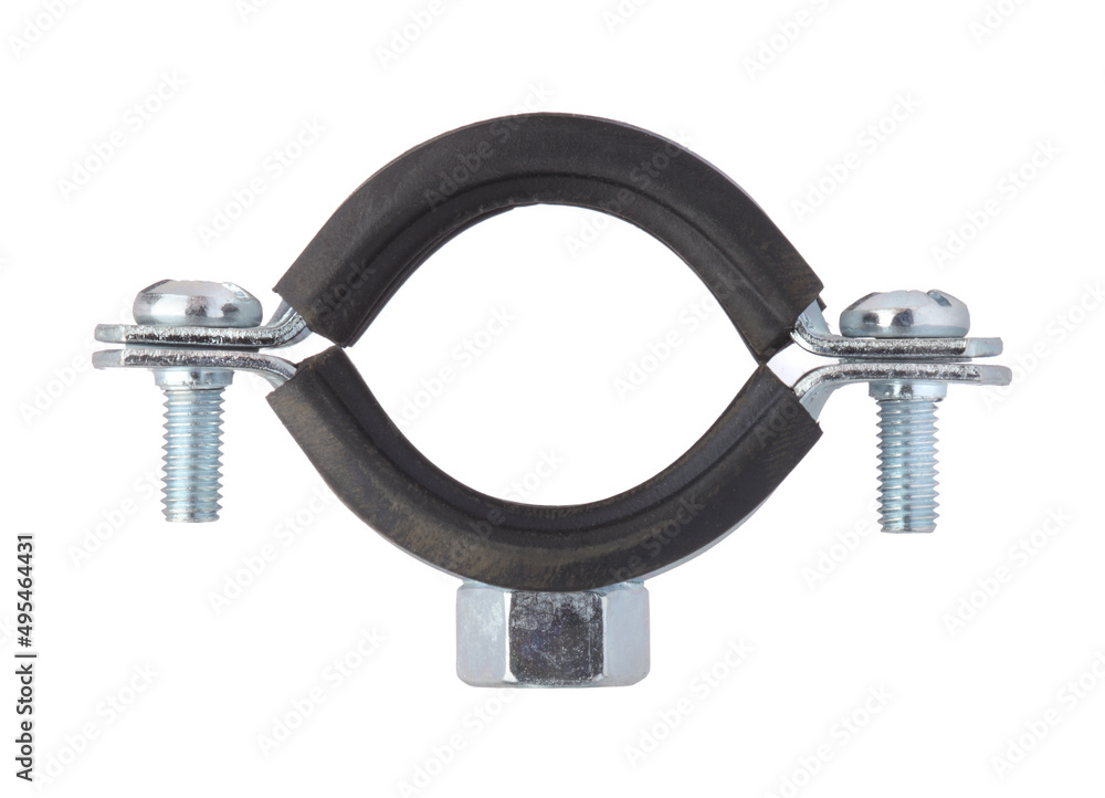 Rubber Lined Pipe Clamps Hanger Plumbing Pipes Metal Pipe Galvanized ...