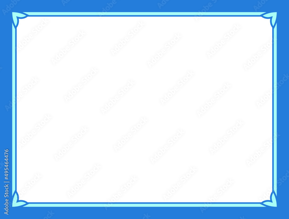 Blue and white vector horizontal background with beautiful ornate ...