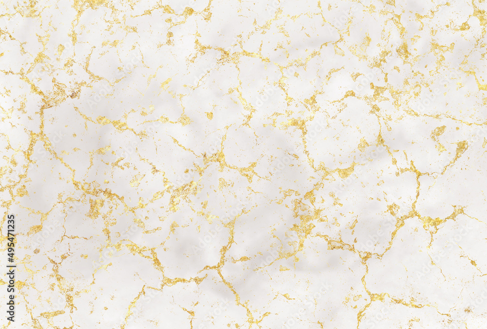 Minimalist elegant, white soft marble surface, texture with golden ...