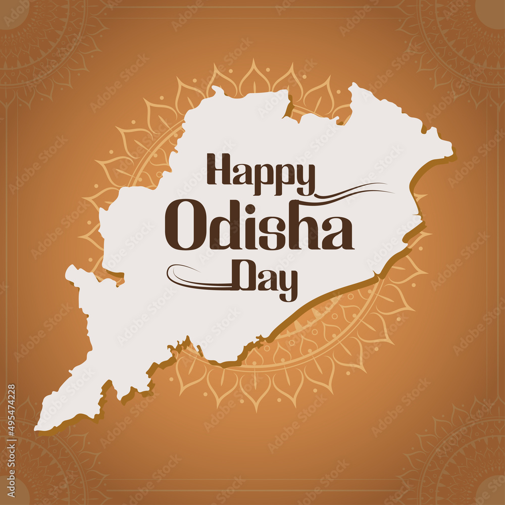 Happy Odisha Day, Utkal Divas, Hindi typography translate: Happy Odisha ...