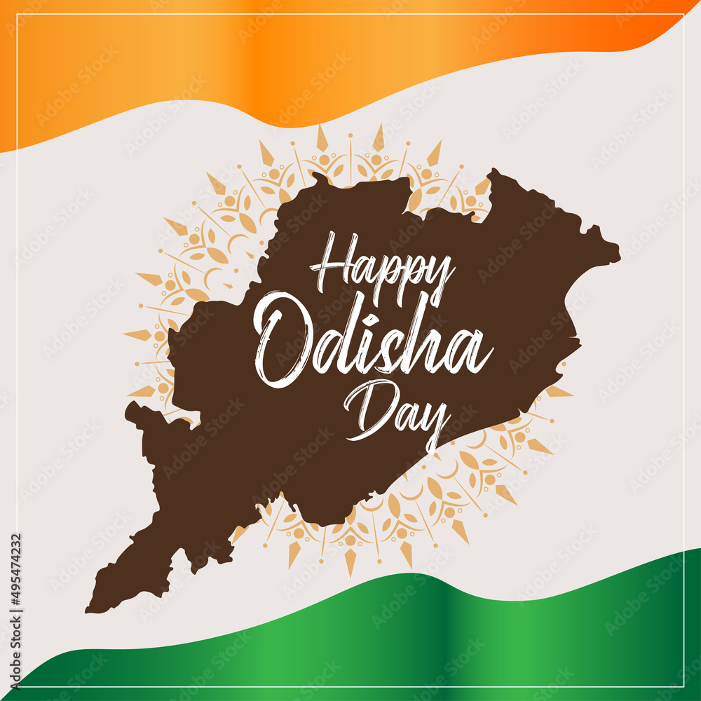 Happy Odisha Day, Utkal Divas, Hindi typography translate: Happy Odisha ...