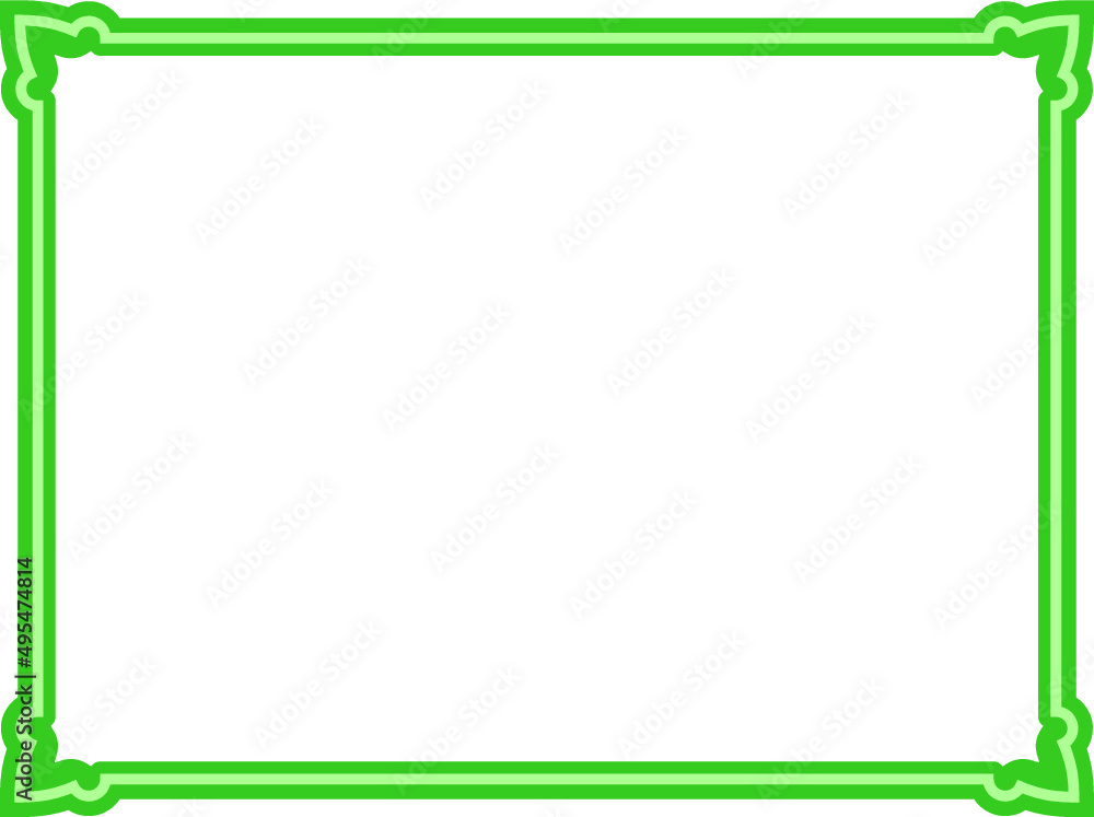 Green white vector background with vintage style border frame Stock ...