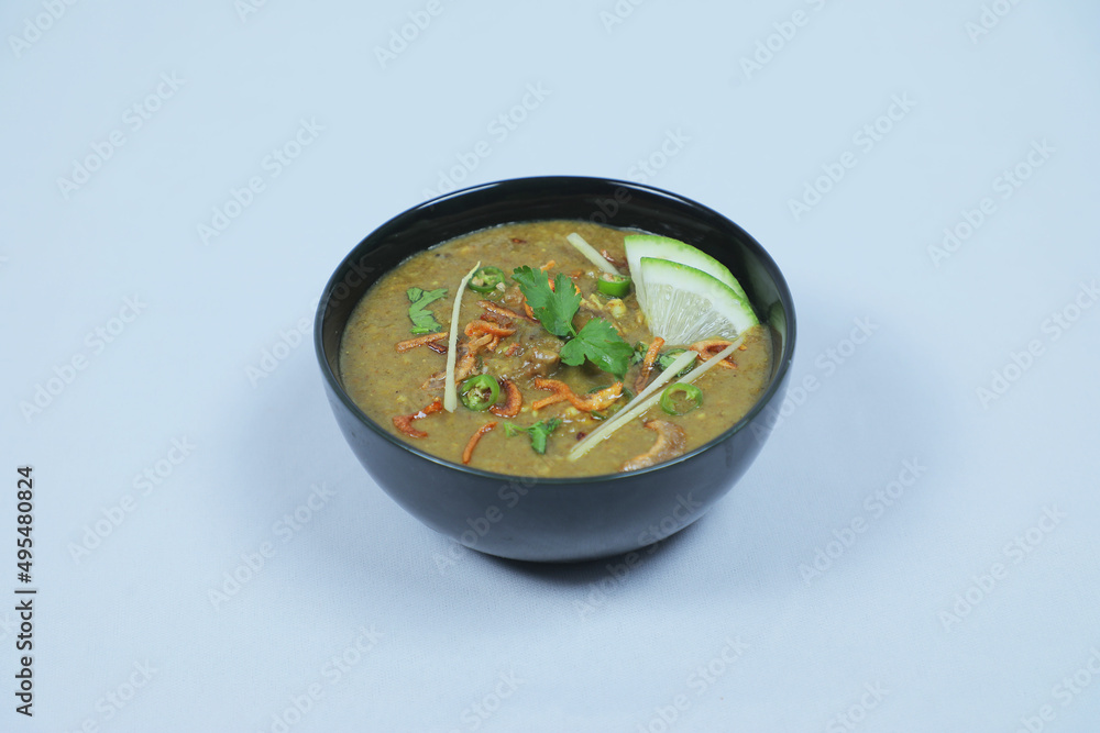 Indian Traditional Hyderabadi Beef Halim bowl Stock Photo | Adobe Stock