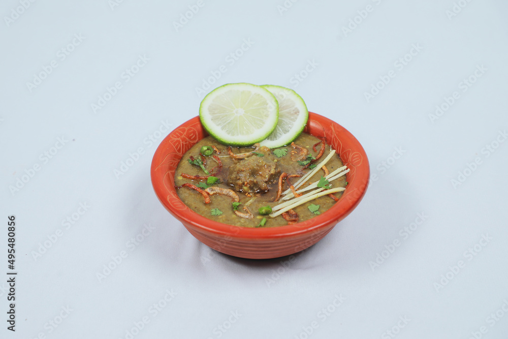 Indian Traditional Hyderabadi Beef Halim bowl Stock Photo | Adobe Stock