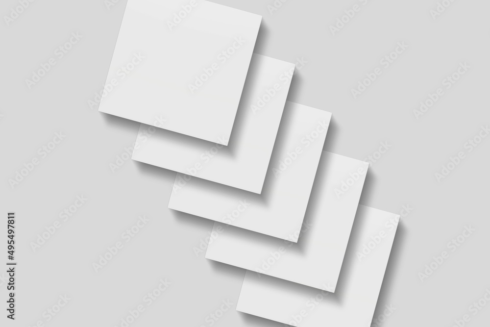 Blank paper for mockup. 3D Render. Stock Illustration | Adobe Stock