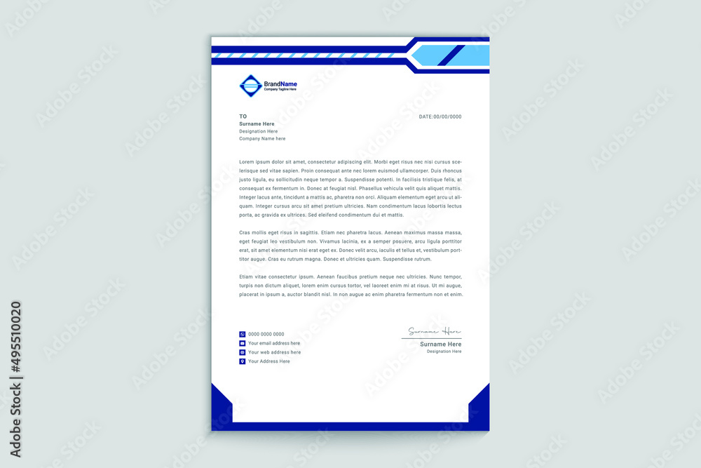 Business style letter head templates for your project design Stock ...
