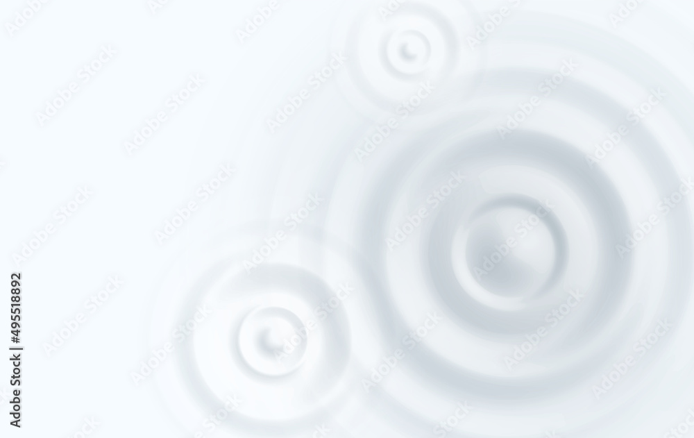 Water ripple effect on white background. Circular wave top view. Vector ...