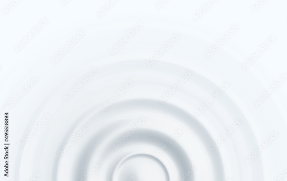 Water ripple effect on white background. Circular wave top view. Vector ...