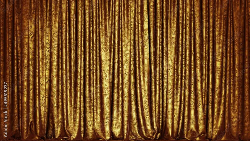 Realistic 3D animation of the stylish and fancy golden metallic shining ...