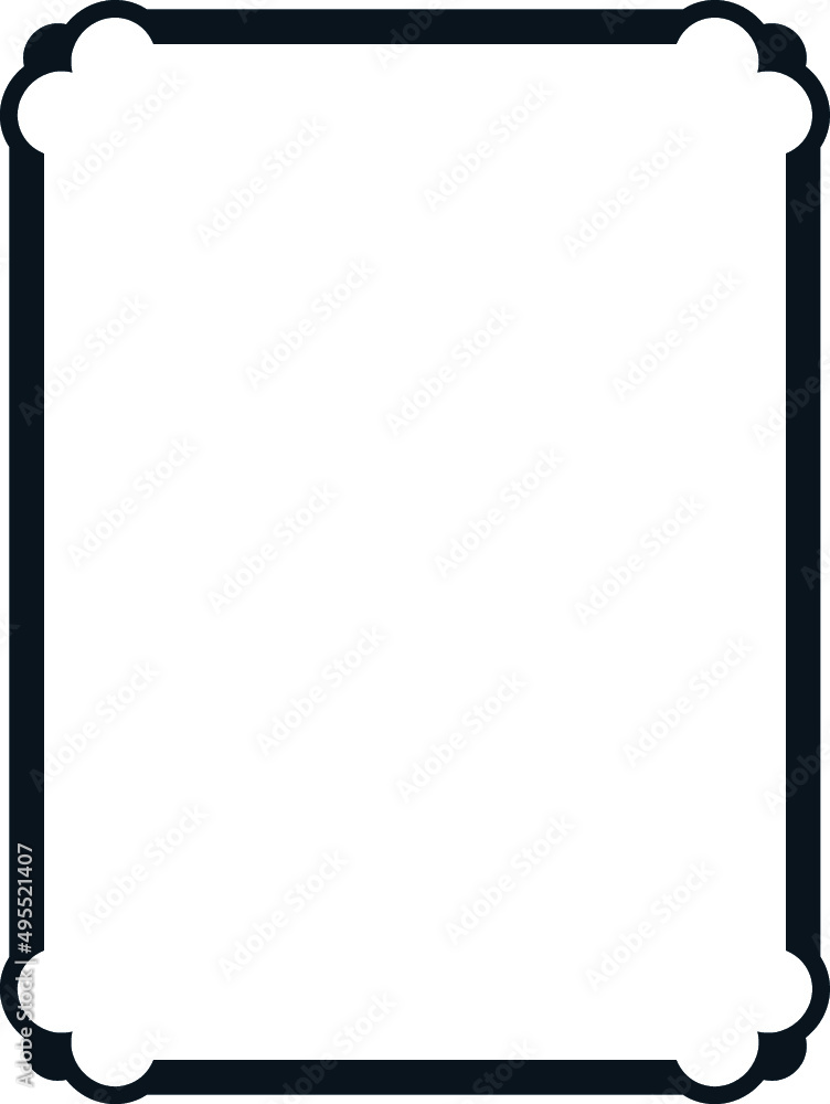 Vector A4 border frame. Blank background or book page. Simple ...